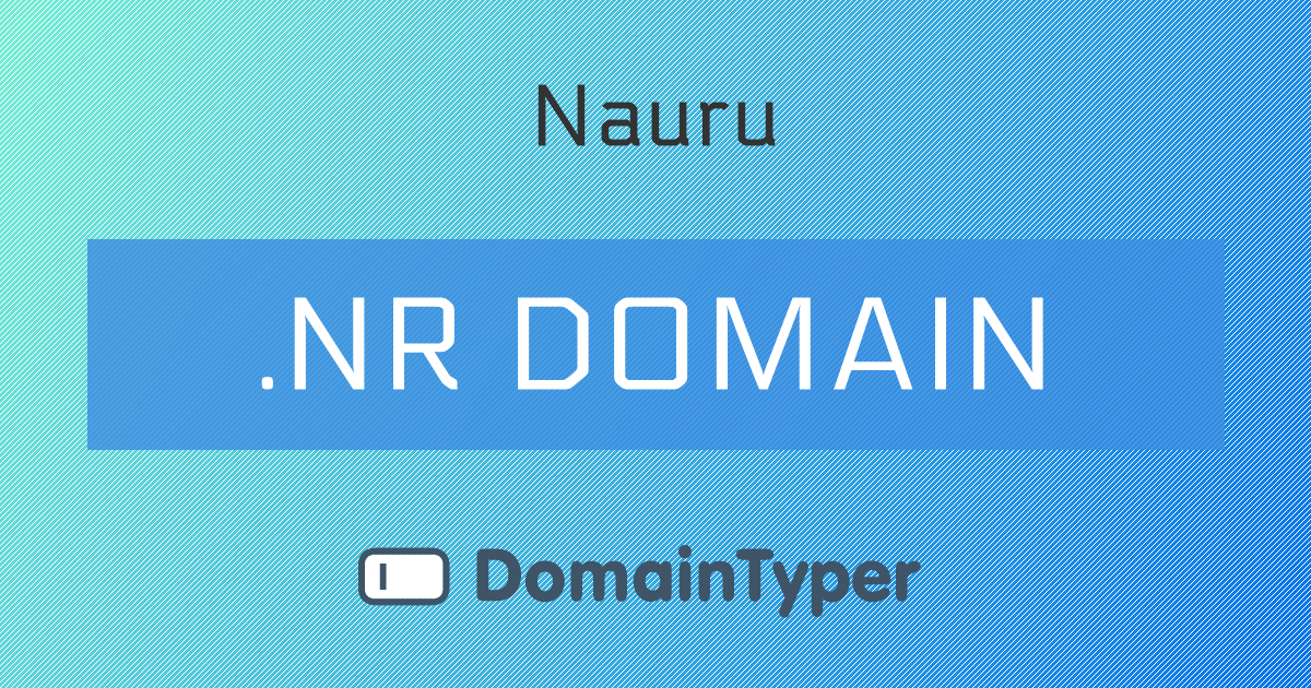 .NR Domain | Cheapest .NR registrations from $713