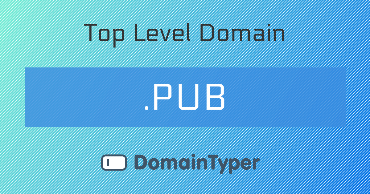 .PUB Domain | Cheapest .PUB registrations from 4.29€
